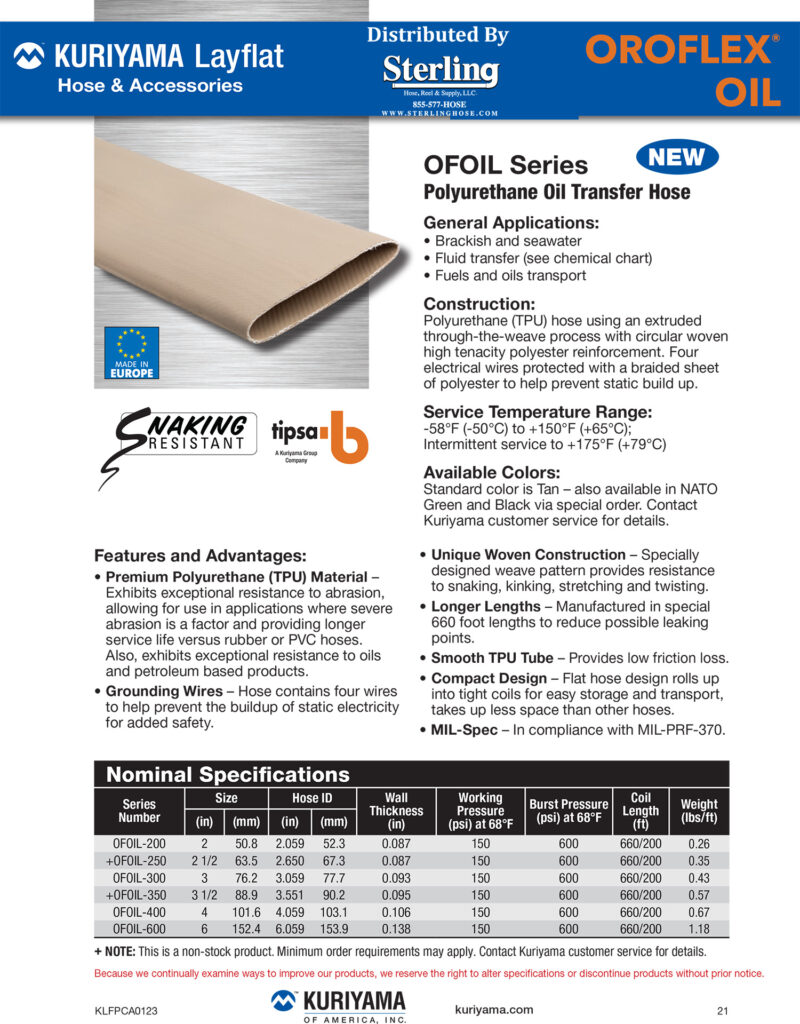 Kuriyama – Tipsa - Sterling Hose and Reel